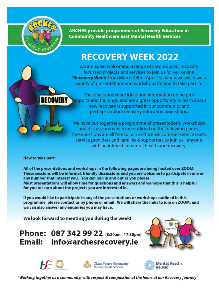 ARCHES Recovery Week Programme 2022 | PDF | Mental Health | Mindfulness