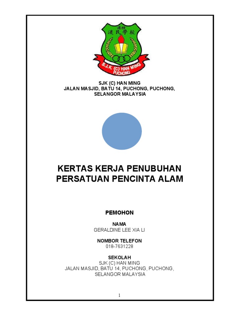Kertas Kerja Penubuhan Enviromom | PDF