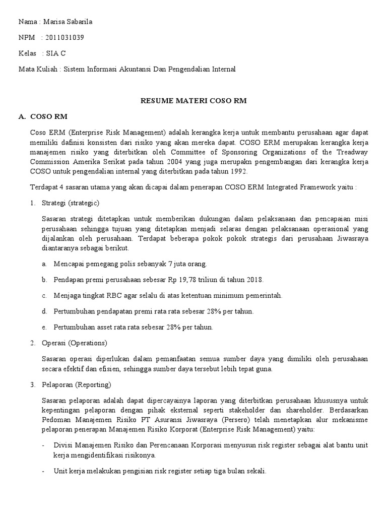 Resume Coso RM | PDF