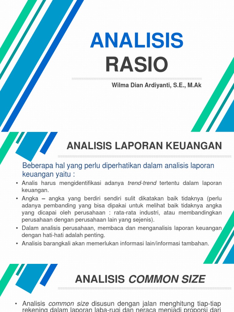 03 - Analisis Rasio | PDF | Bisnis | Pengelolaan Keuangan & Uang