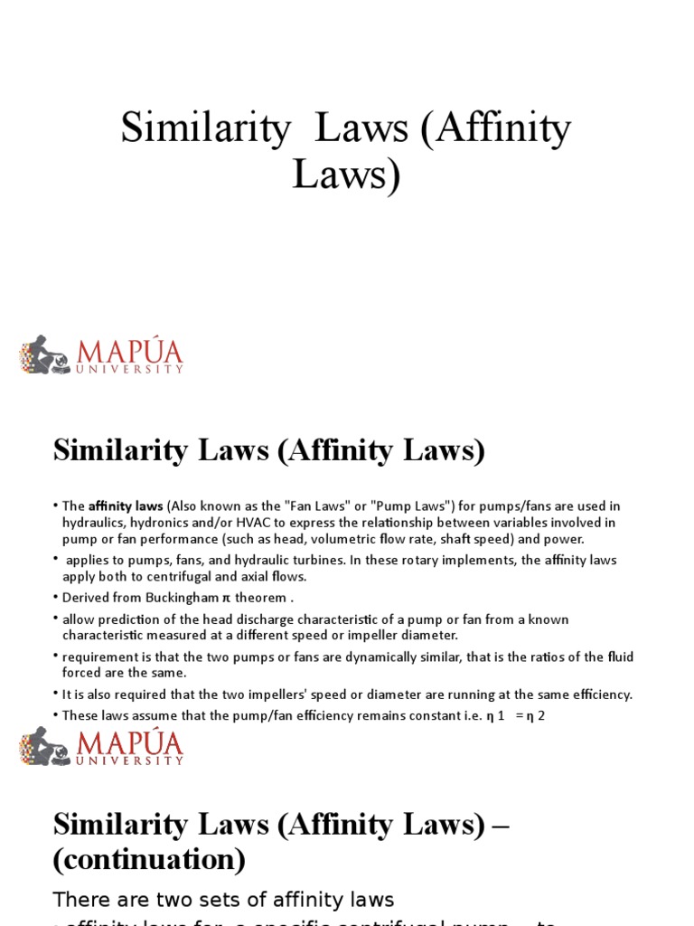 5 Similarity Laws (Affinity Laws) | PDF | Mechanical Engineering ...