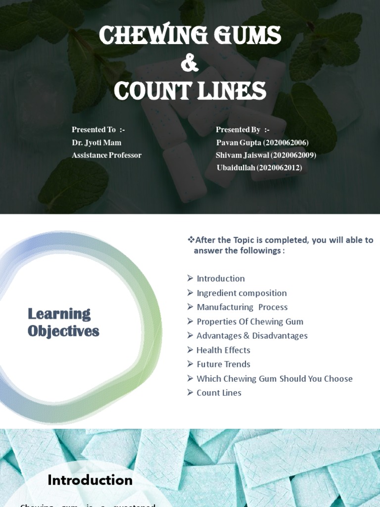 Chewing Gums &: Count Lines | PDF | Food And Drink