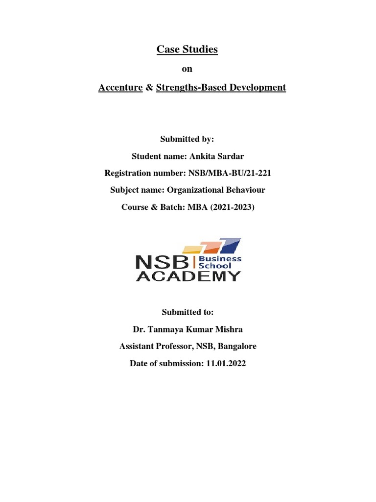 Case Studies: On Accenture & Strengths-Based Development | PDF ...
