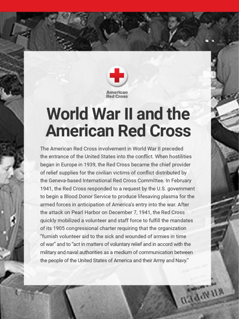 Red Cross Role in WWII Relief Efforts | PDF | American Red Cross ...