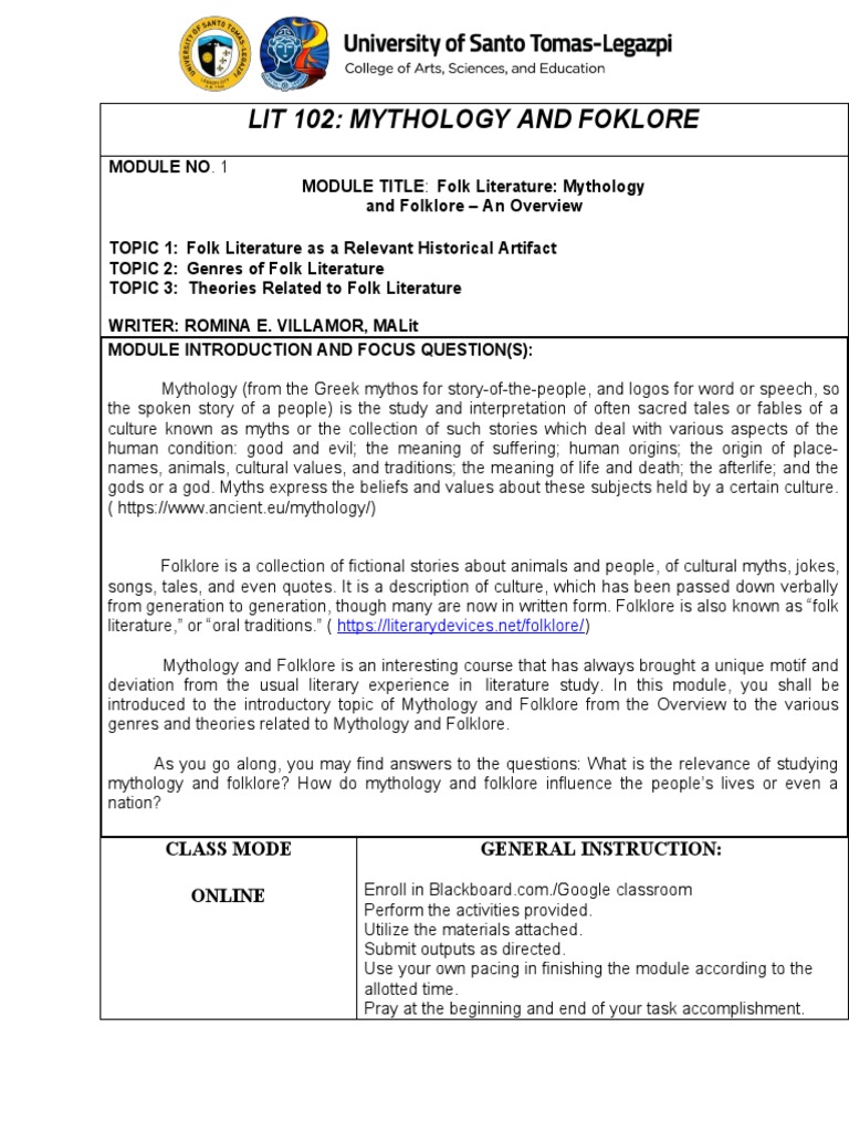 Understanding Folk Literature: An Overview of Genres, Theories, and the ...