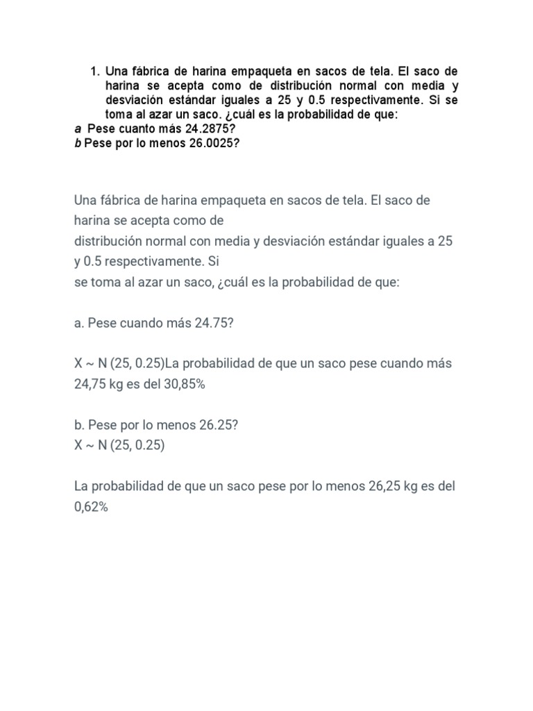 Ejercicios Parte 2 | PDF | Desviación Estándar