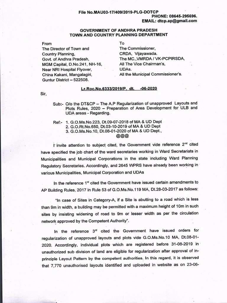 The A.P. Regularization of Unapproved Layouts and Plots Rules 2020 ...
