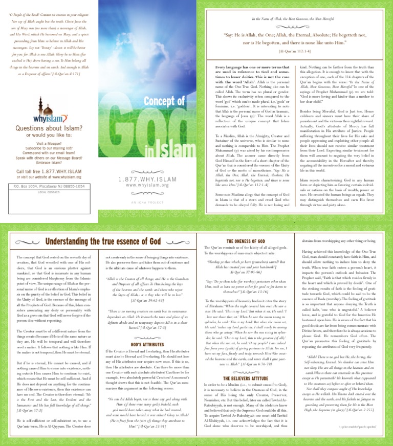 Concept of God in Islam | PDF | God In Islam | Tawhid