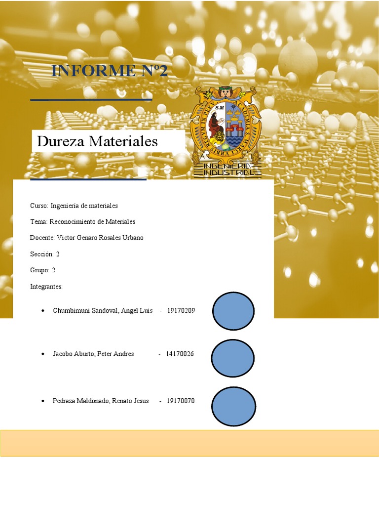 Imforme 3 Materiales | PDF