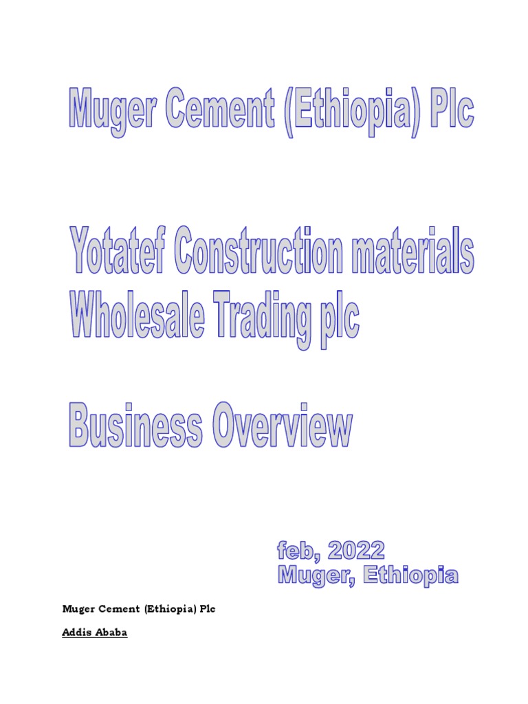 Muger Cement Distribution Proposal | PDF | Marketing | Point Of Sale