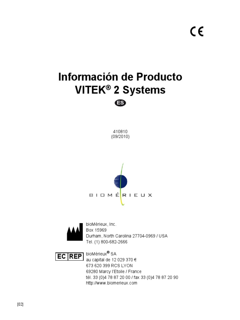 User Manual - 410810 - VITEK 2 Systems Product Information - Es | PDF | Law Of Obligations | Consent