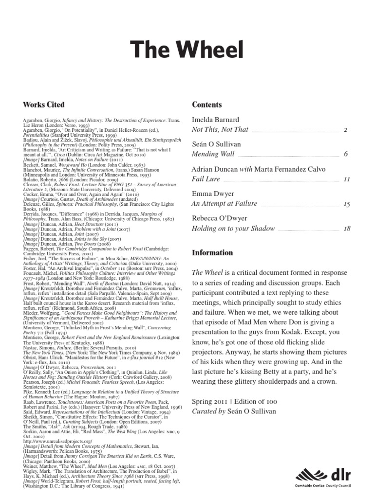 The Wheel: Works Cited | PDF | Poetry | Precedent