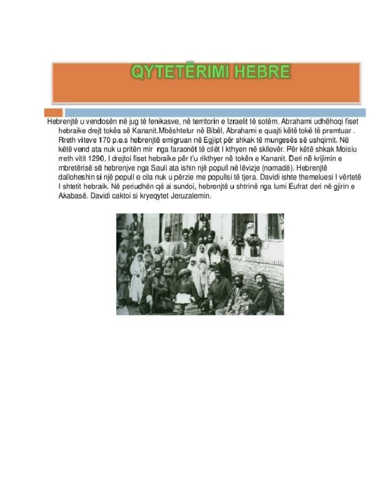 Qyteterimi Hebre | PDF