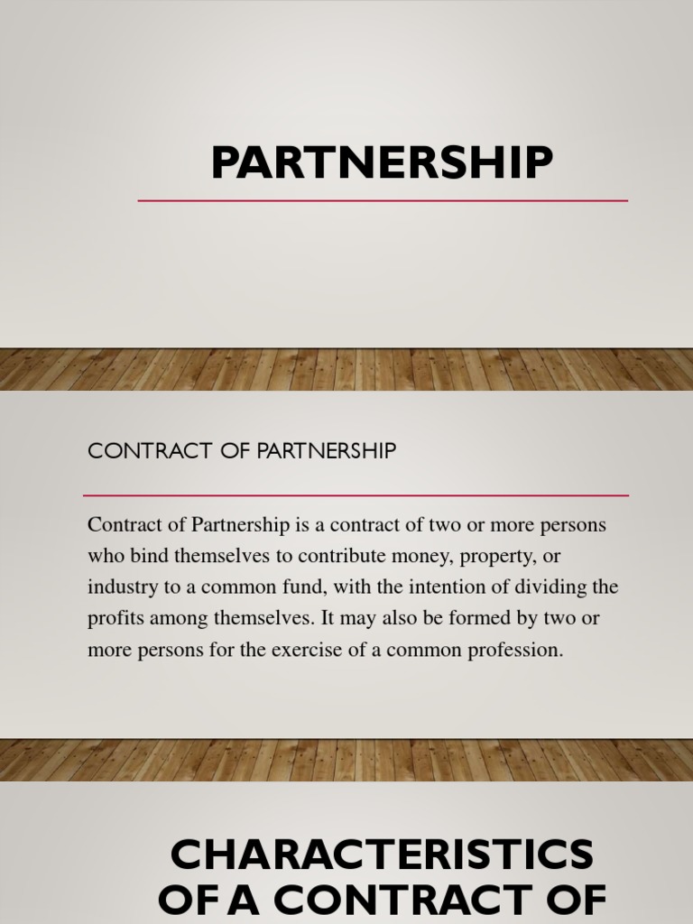 Week 2 Lecture Materials - Partnership - Concepts and Considerations ...