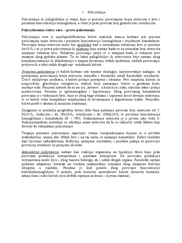 Policitemija | PDF