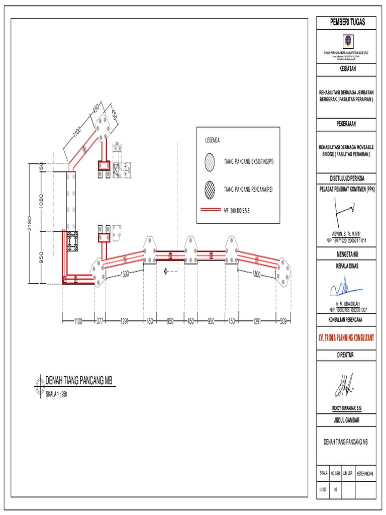 Denah Pile Dermaga TJ Ru | PDF