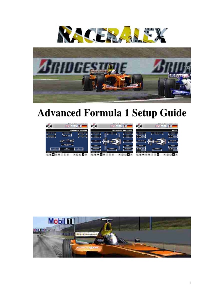Advanced Formula 1 Setup Guide | PDF | Transmission (Mechanics) | Brake