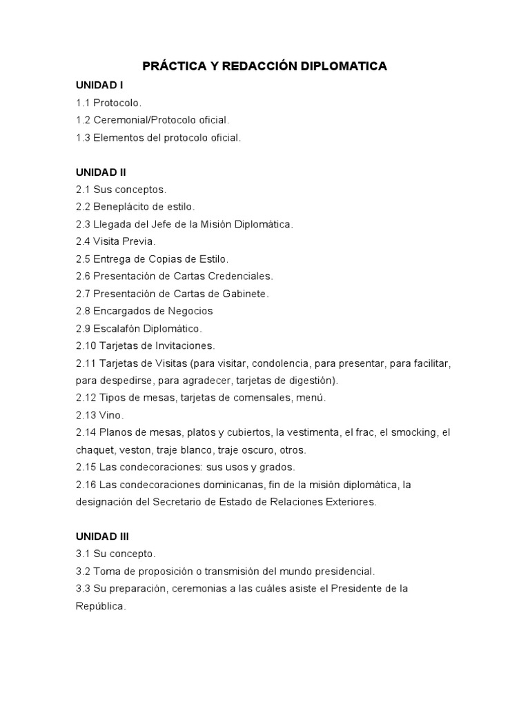 Práctica y Redacción Diplomatica | PDF