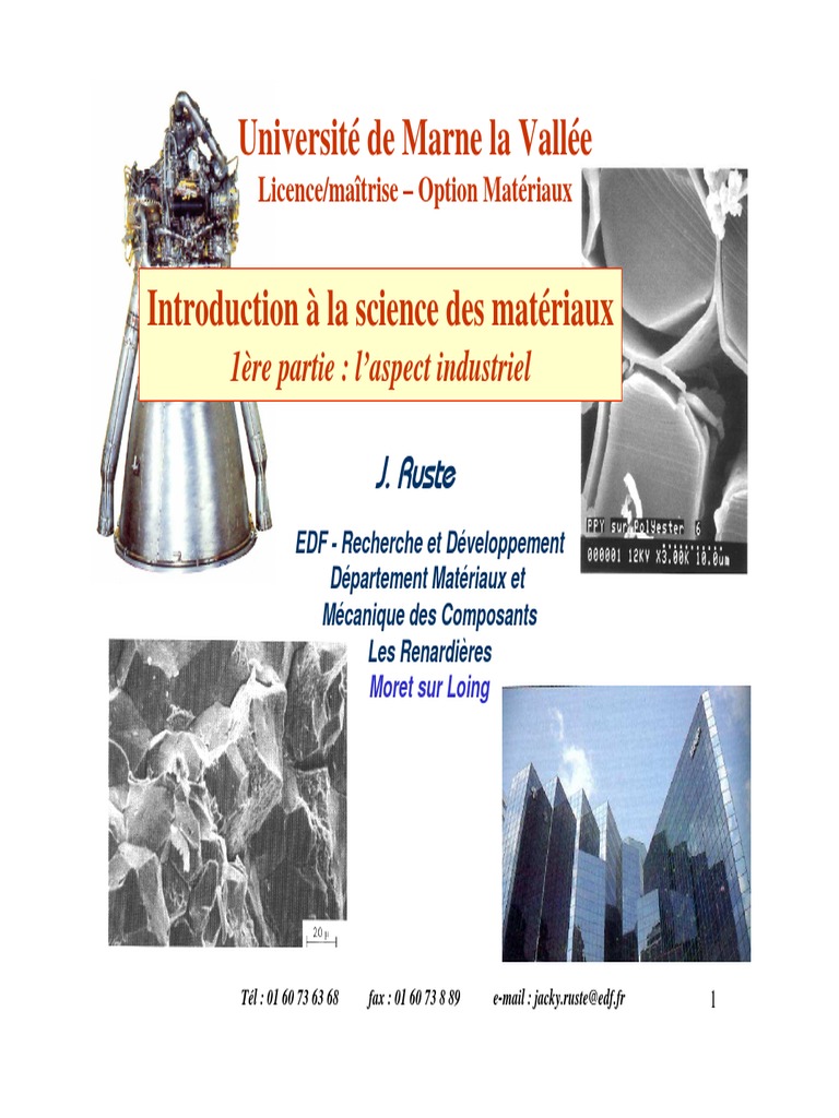 Introduction à la science des matériaux | PDF | Science des matériaux ...