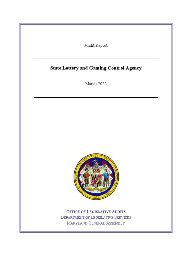 State Lottery and Gaming Control Agency: Audit Report | PDF | Internal ...