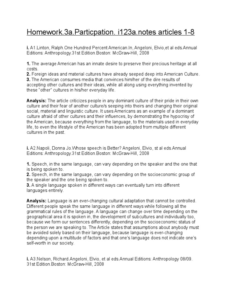 Homework.3a.Particpation. I123a.notes Articles 1-8 | PDF | Dna ...
