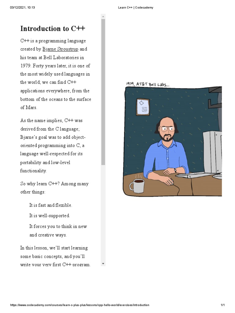 Learn C++ - Codecademy | PDF