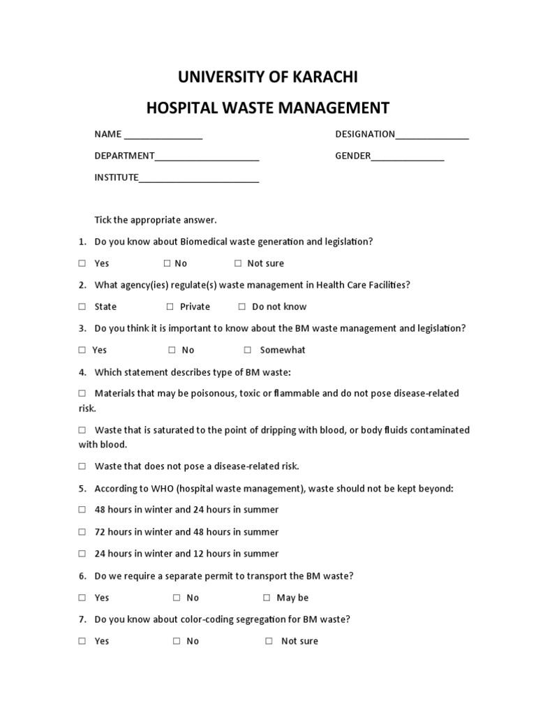 Hospital Waste Management | PDF | Waste Management | Waste