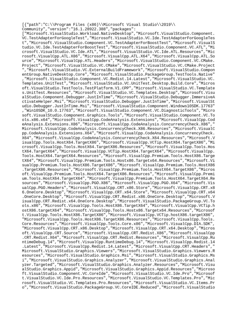 VS 2019 Community Workload | PDF | Microsoft Visual Studio | Software ...