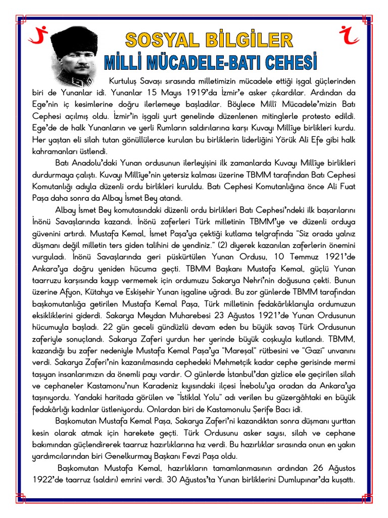 Milli Mucadele Bati Cephesi | PDF