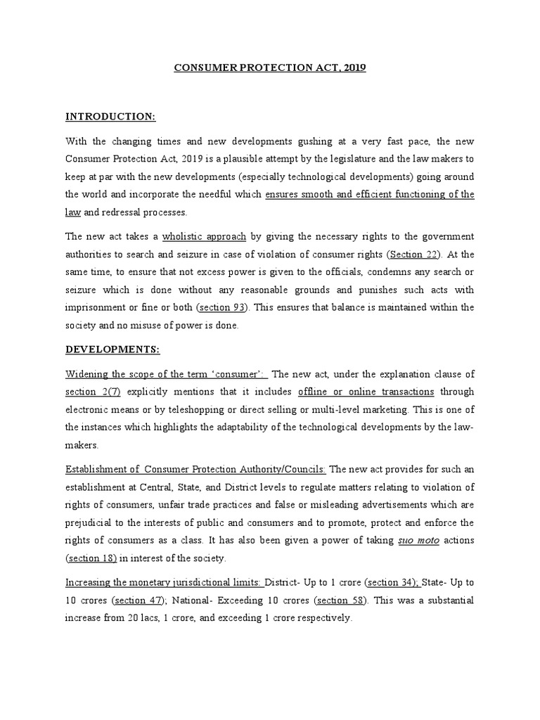 Consumer Protection Act 2019 | PDF | Consumer Protection | Mediation