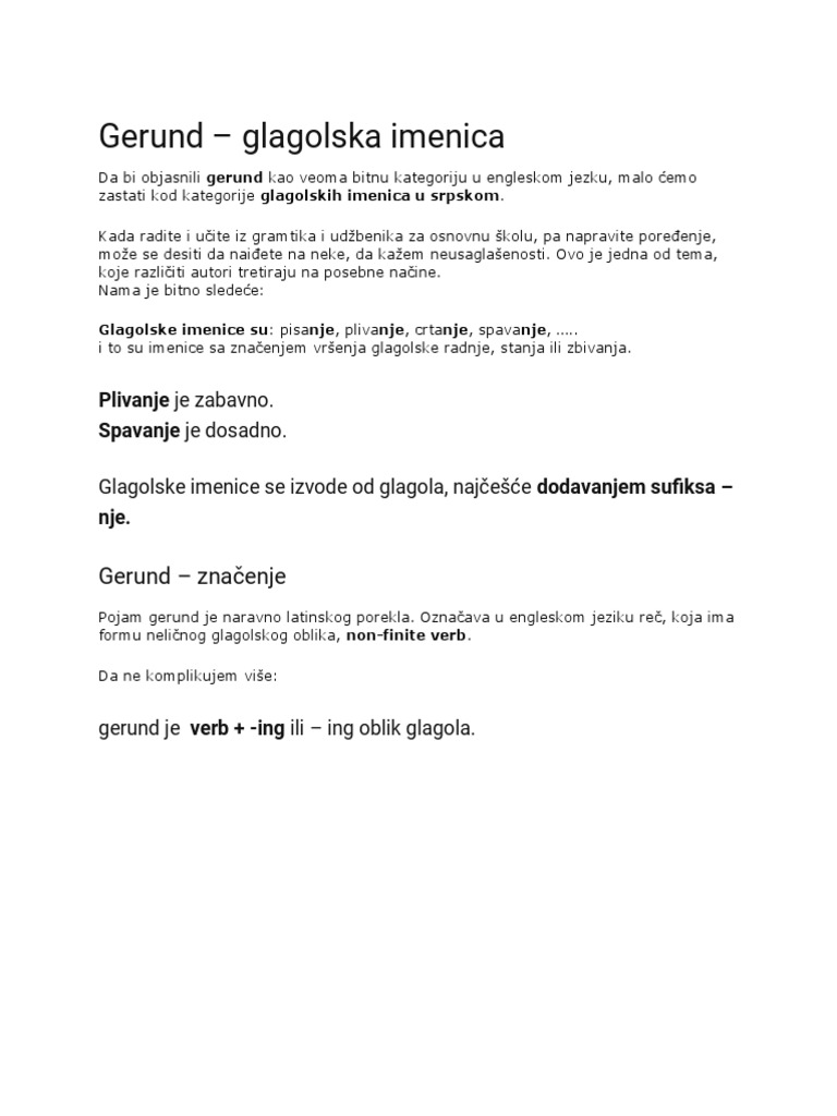 Gerund | PDF