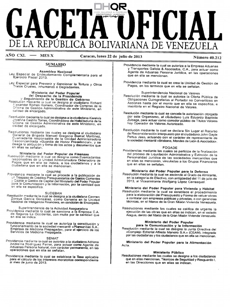 Ley Especial Para Prevenir Y Sancionar La Tortura Y Otros Tratos