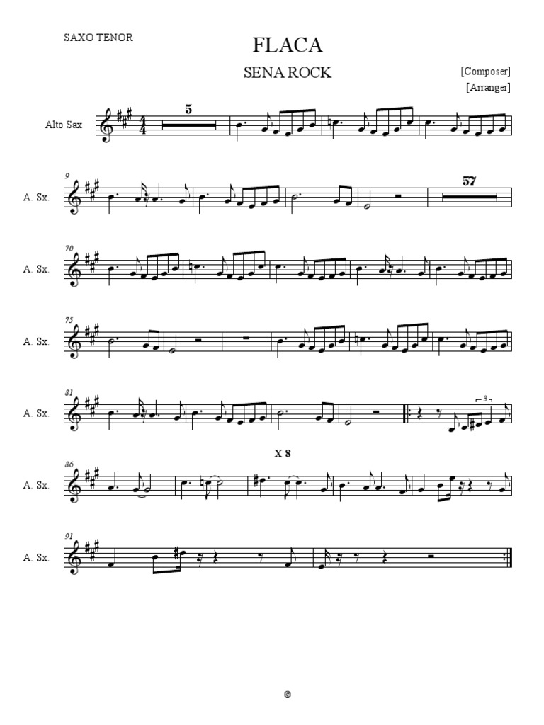 Flaca - Saxo Alto | PDF