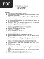 Apache Cassandra Sample Resume | PDF | Apache Hadoop | Apache Spark