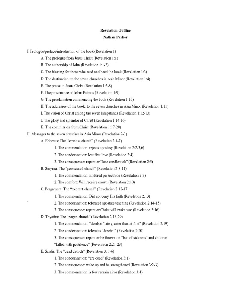 Revelation Outline | PDF