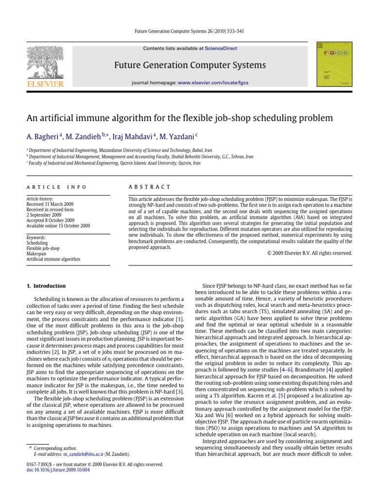 An Artificial Immune Algorithm For The F Pdf Immune System Metaheuristic 