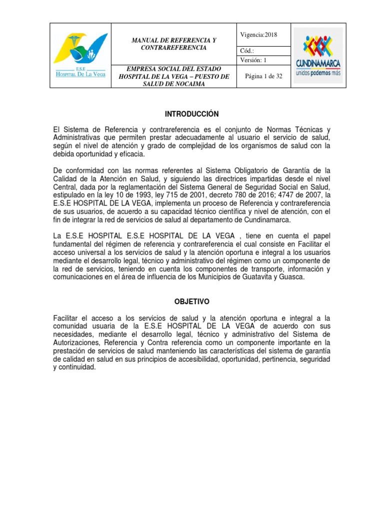 Manual de Referencia y Contrareferencia 1 | PDF | Hospital | Ambulancia