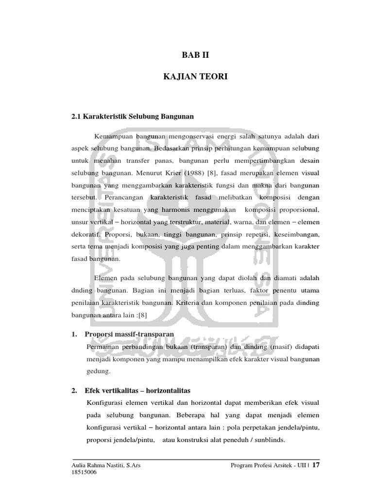 Karakteristik dan Efisiensi Selubung Bangunan | PDF | Seni | Sains ...