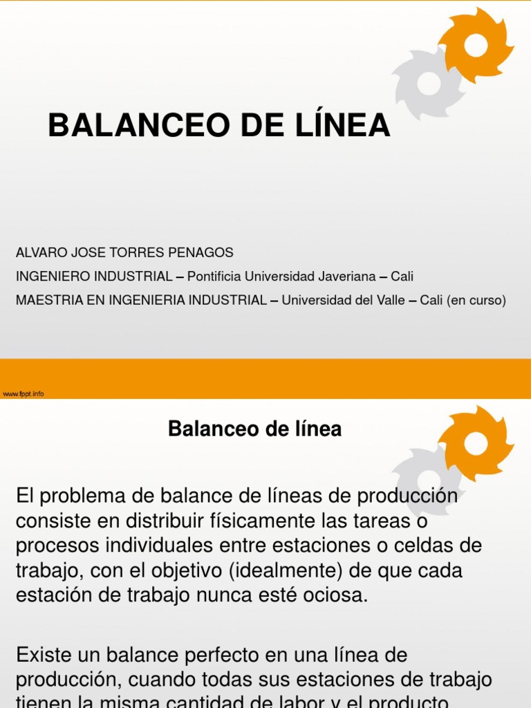 Balanceo de Línea | PDF | Ingeniería Industrial | Sectores Economicos