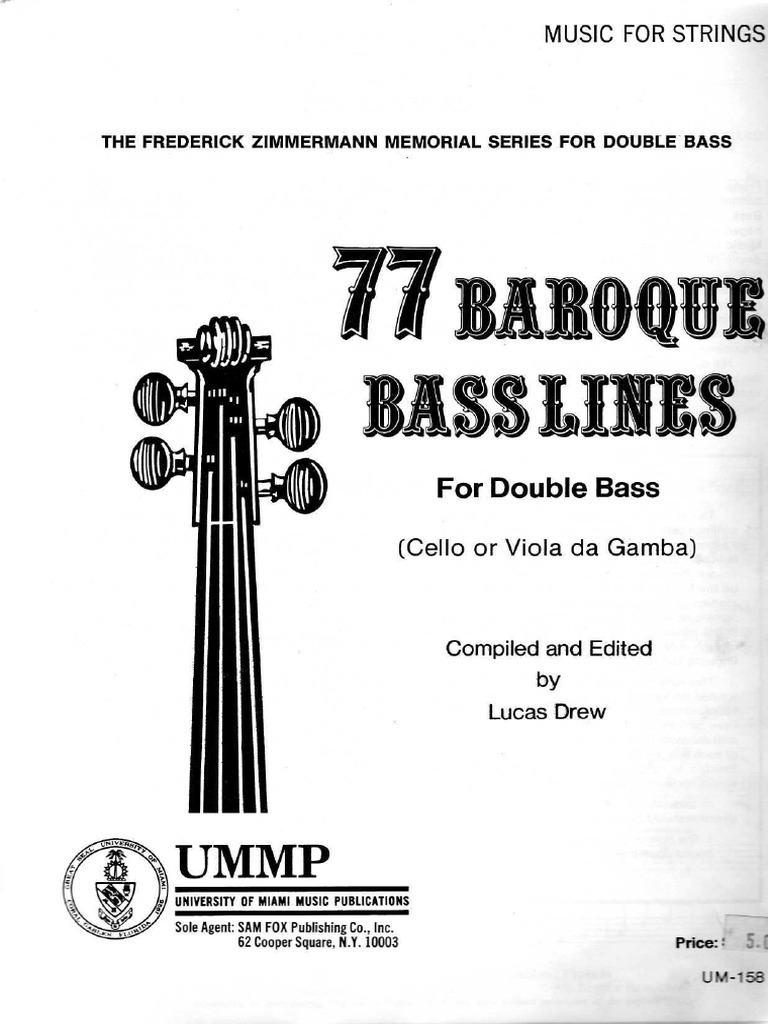77 Baroque Bass Lines L Drew Bass Method | PDF