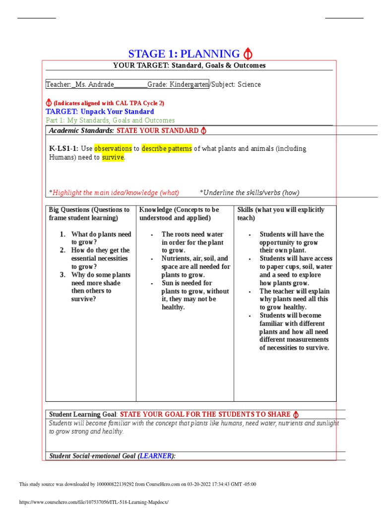 ITL 518 Learning Map | PDF | Individualized Education Program | Learning