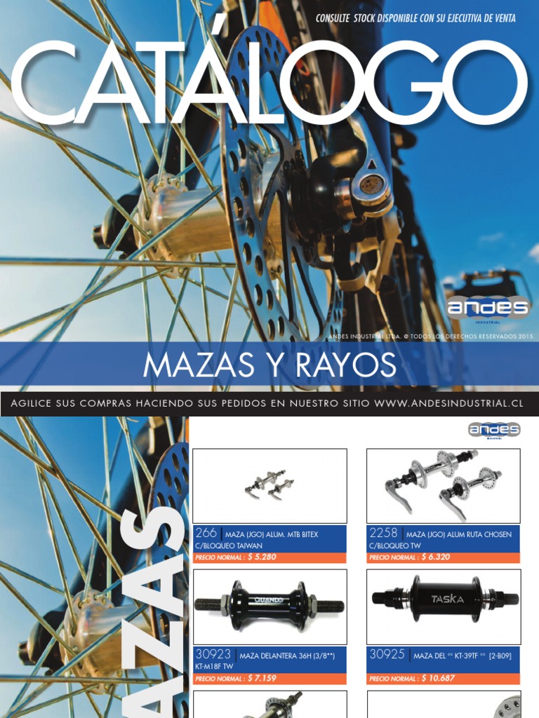 Catálogo de Mazas y Rayos Andes Industrial | PDF