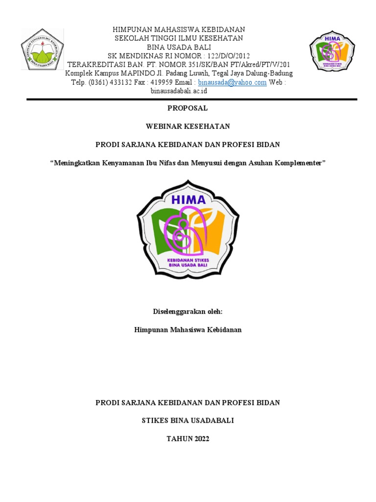 1 Proposal Webinar HIMA Kebidanan-1-2 | PDF
