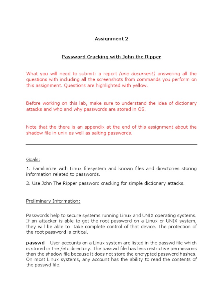 Assignment 2 | PDF | Password | Computer Access Control
