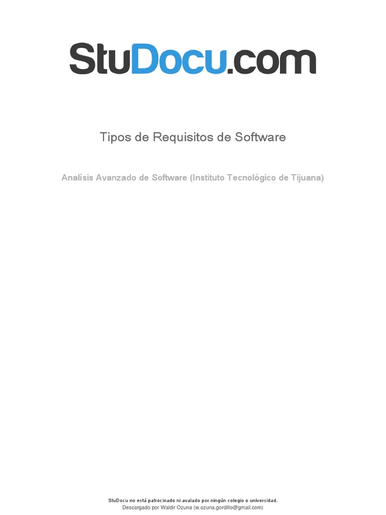 Tipos de Requisitos de Software | PDF | Software | Usuario (informática)
