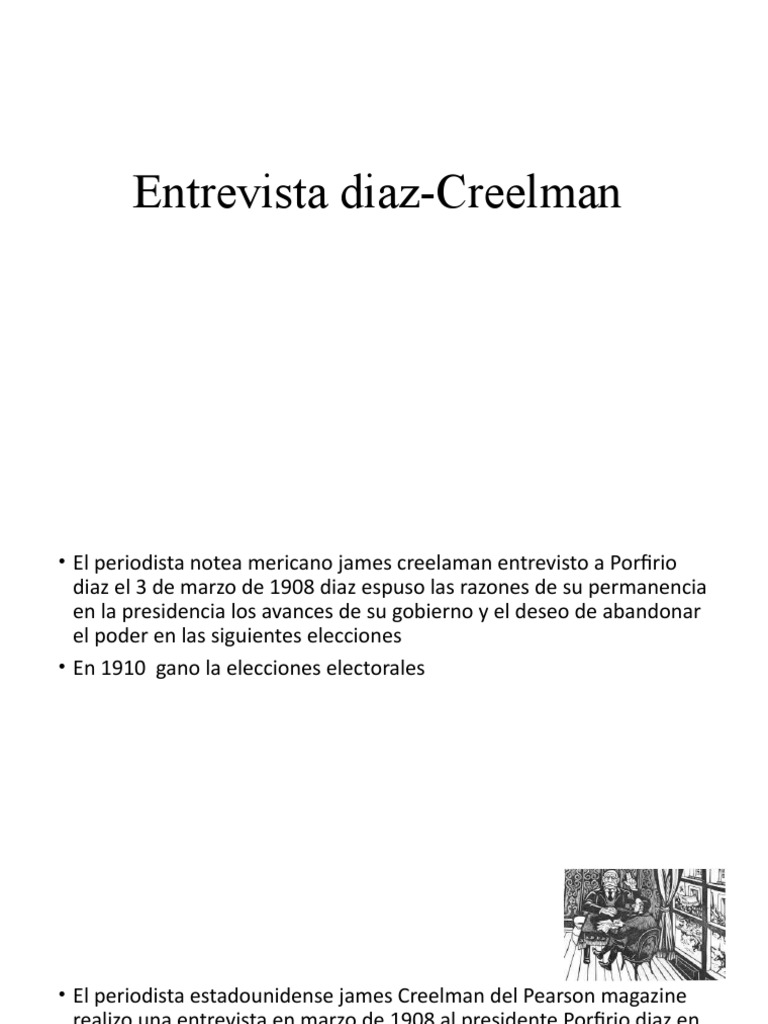 Entrevista de Díaz a Creelman en 1908 | PDF