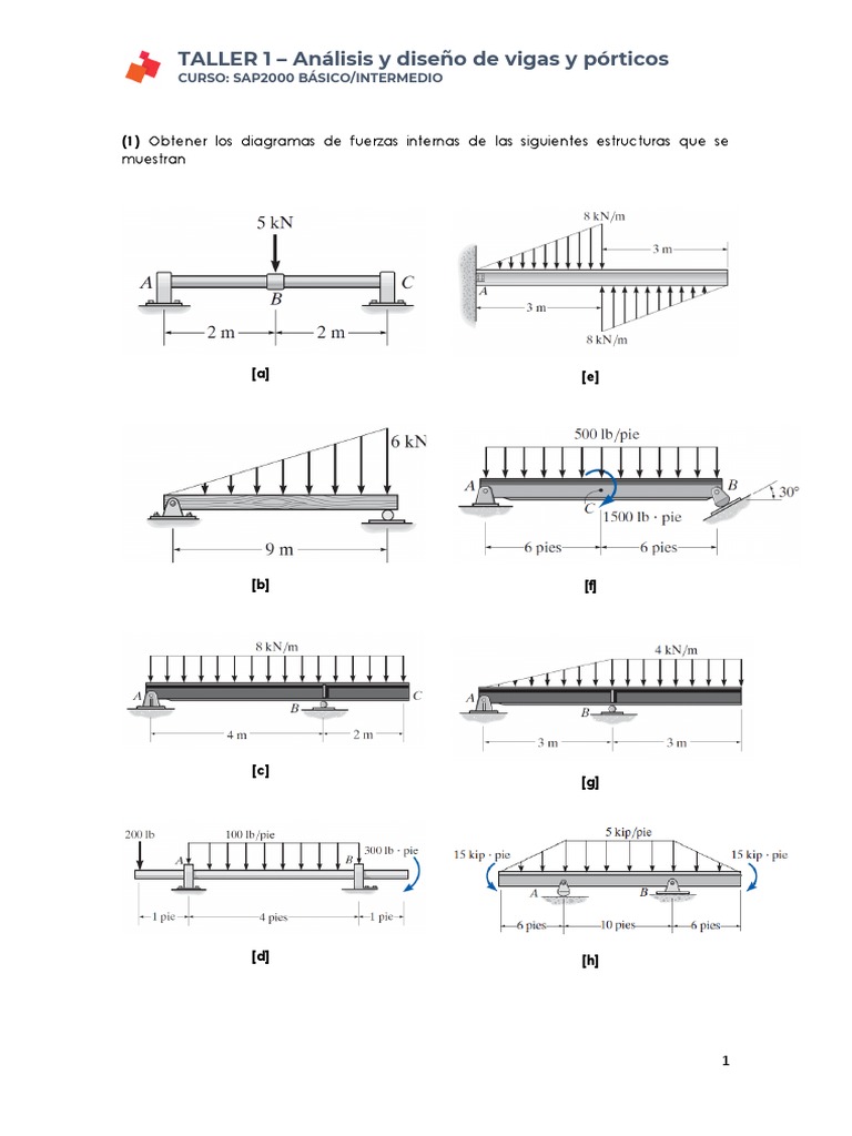 Taller 1 | PDF | Viga (Estructura) | Componentes