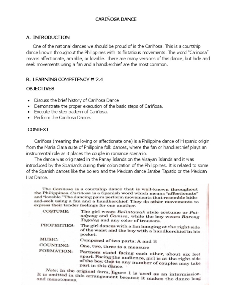Cariñosa Dance: History and Steps | PDF | Dances | Performing Arts