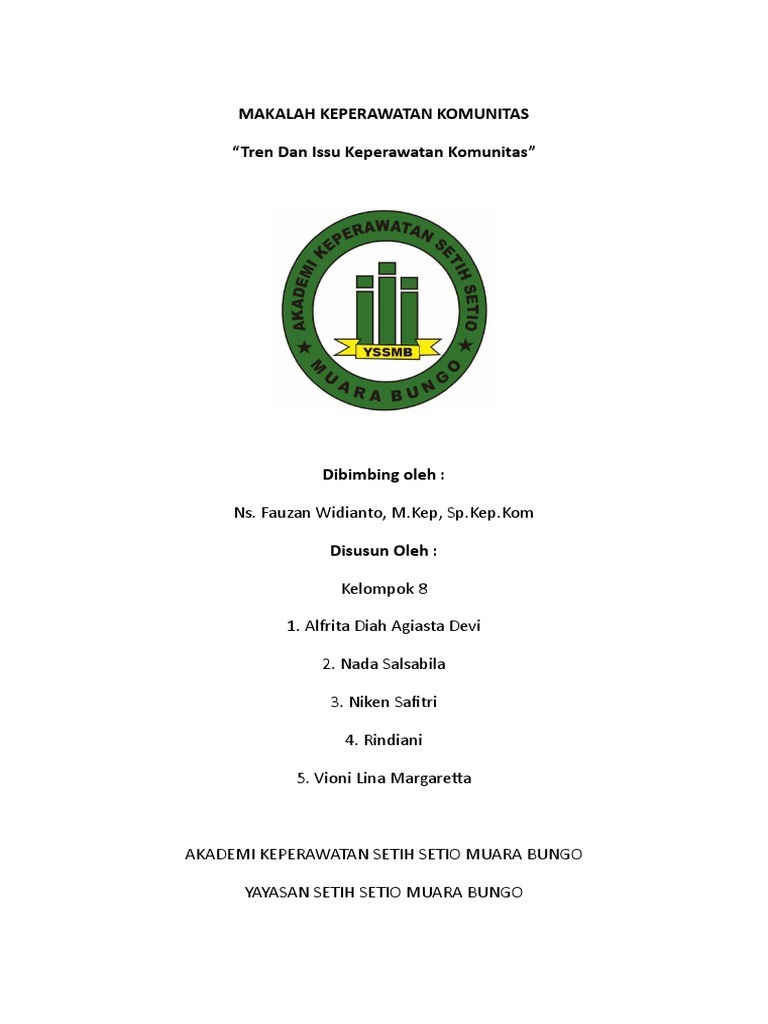 MAKALH Tren Dan Isu Keperawatan KOMUNITAS | PDF
