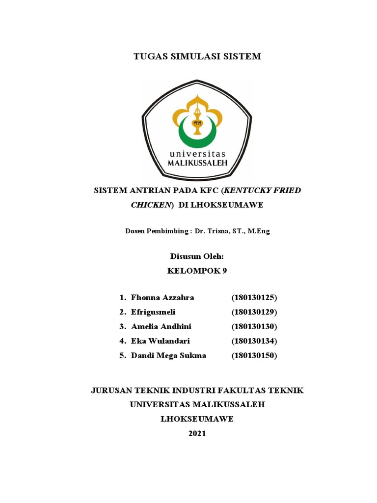 Simulasi Antrian KFC Kelompok 9 | PDF